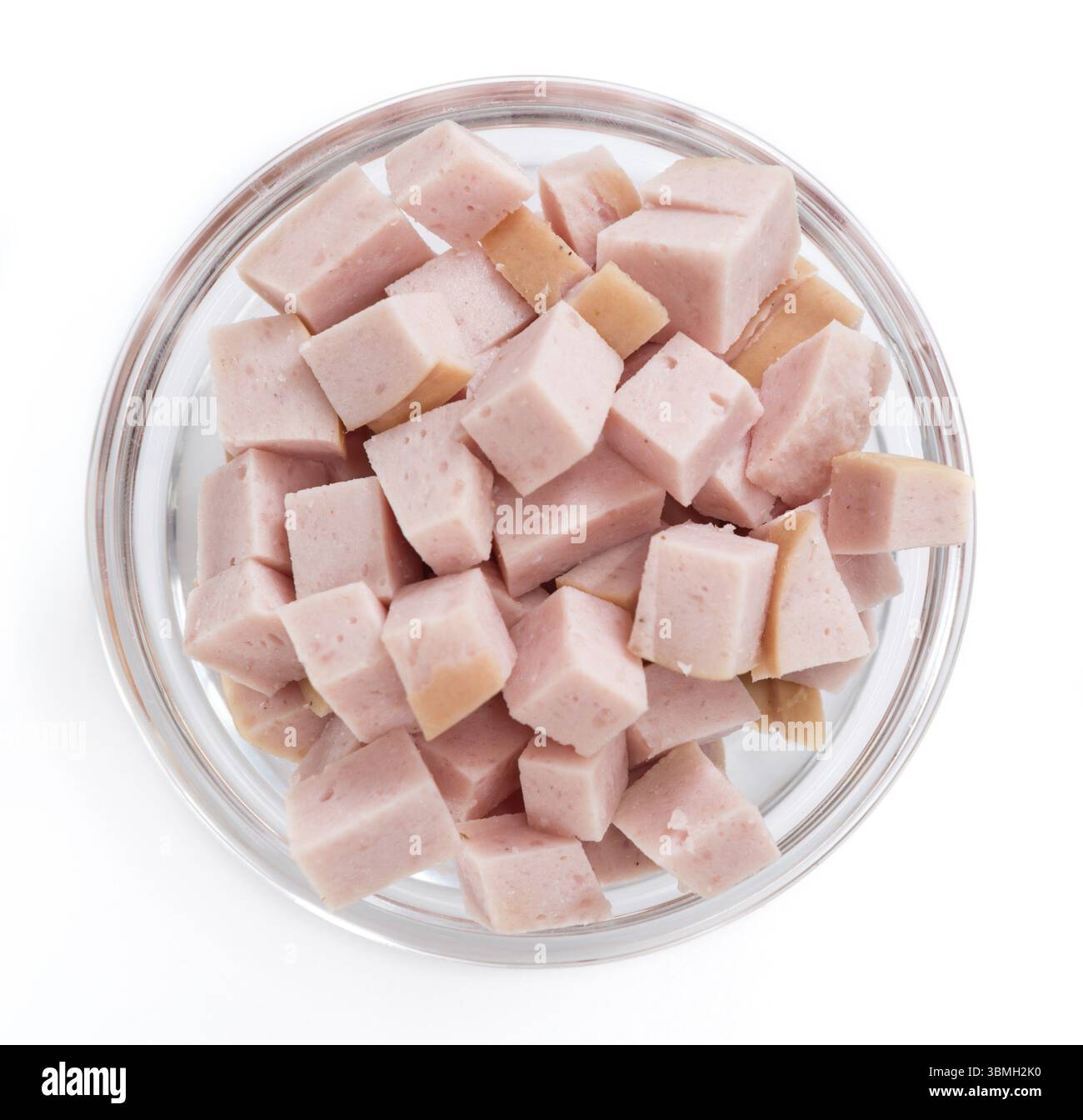 Portion of fresh Baloney isolated on white background Stock Photo - Alamy