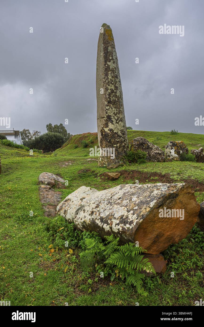 M'zora cromlech and menhir, megalithic enclosure, Middle Neolithic ...