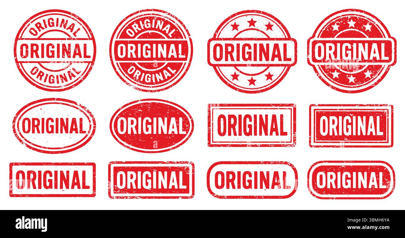 Original Stamp vector set. Original Rubber Stamp design collection ...