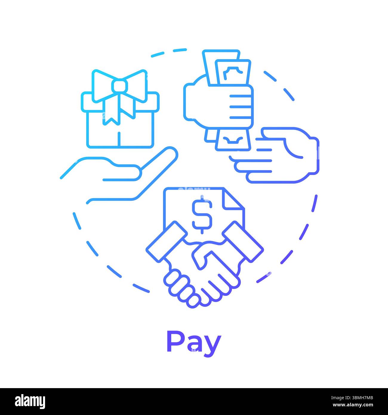 Pay blue gradient concept icon Stock Vector Image & Art - Alamy