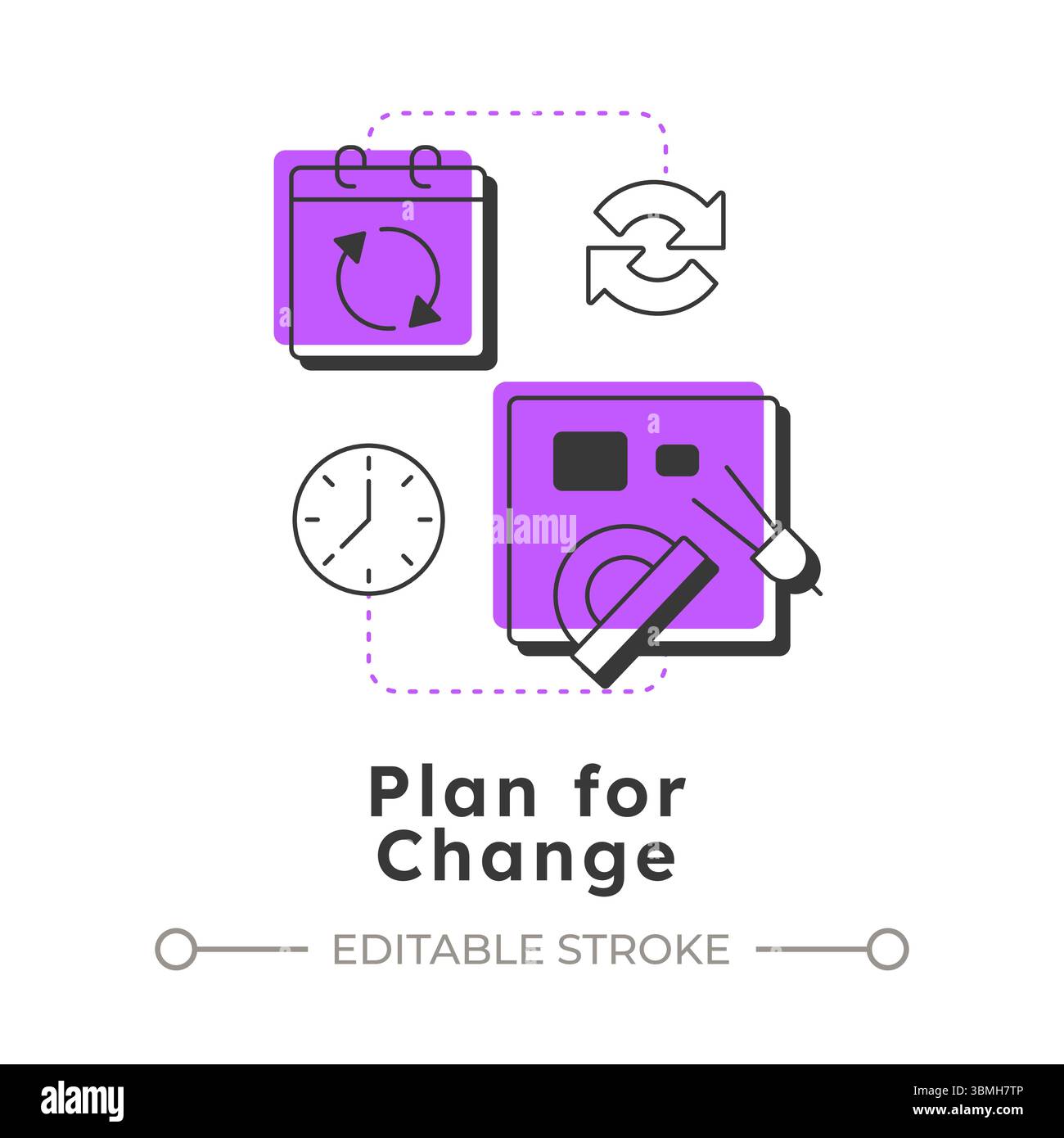 Plan for change modern linear concept icon Stock Vector Image & Art - Alamy