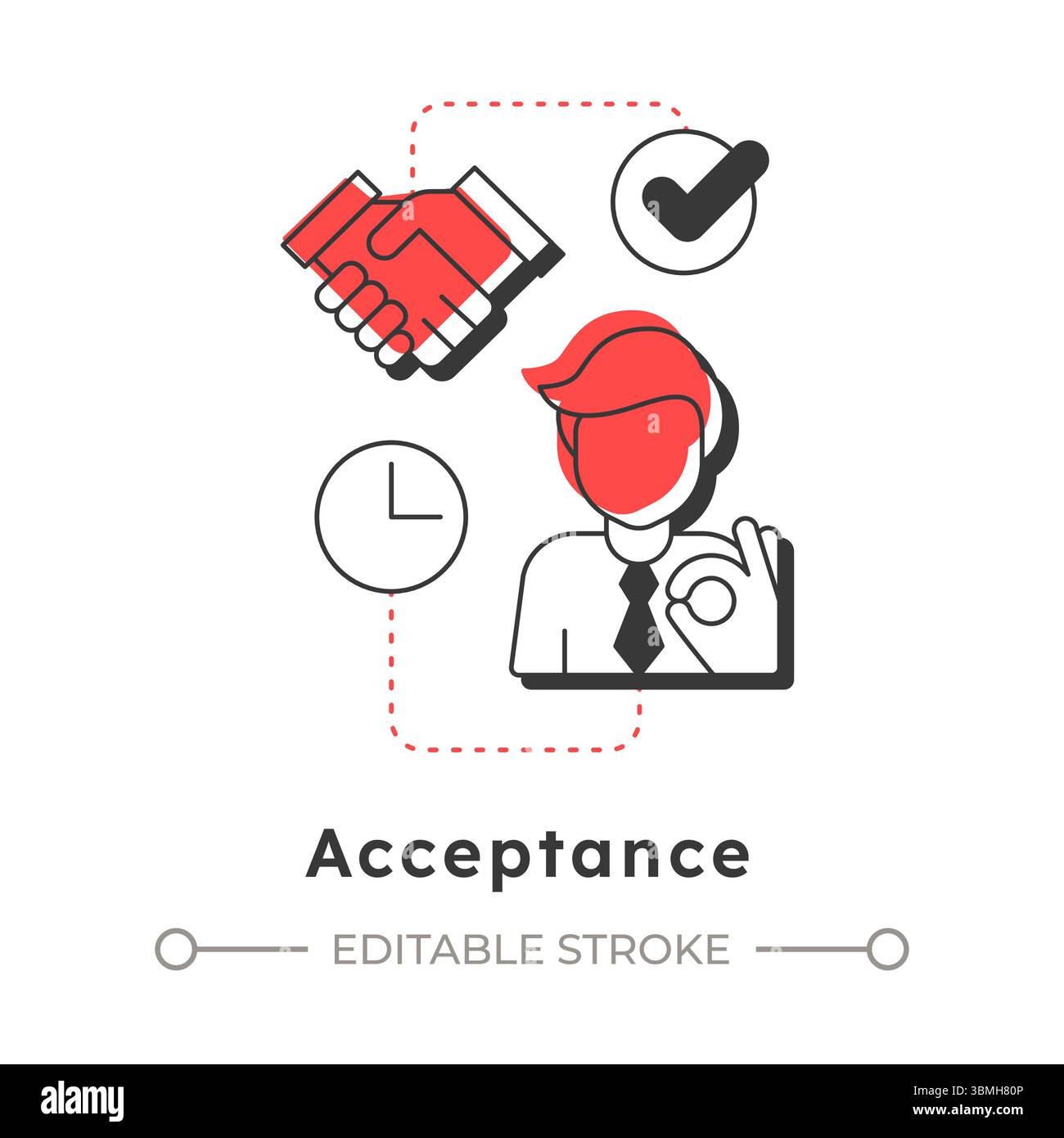Acceptance modern linear concept icon Stock Vector Image & Art - Alamy