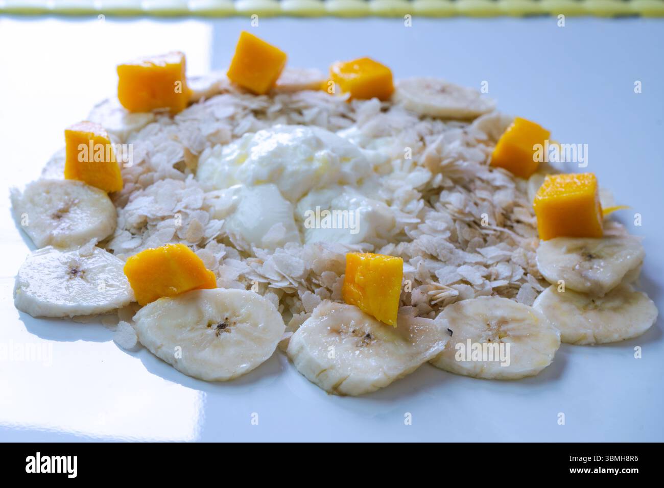 Yogurt & Rice Flakes with Mango, Banana – Dahi Chiura, National Paddy ...