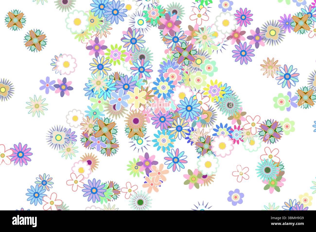Digitally generated girly floral design Stock Photo - Alamy