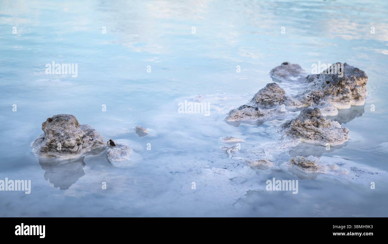 Iceland Blue Lagoon thermal water (detailed close-up shot Stock Photo ...