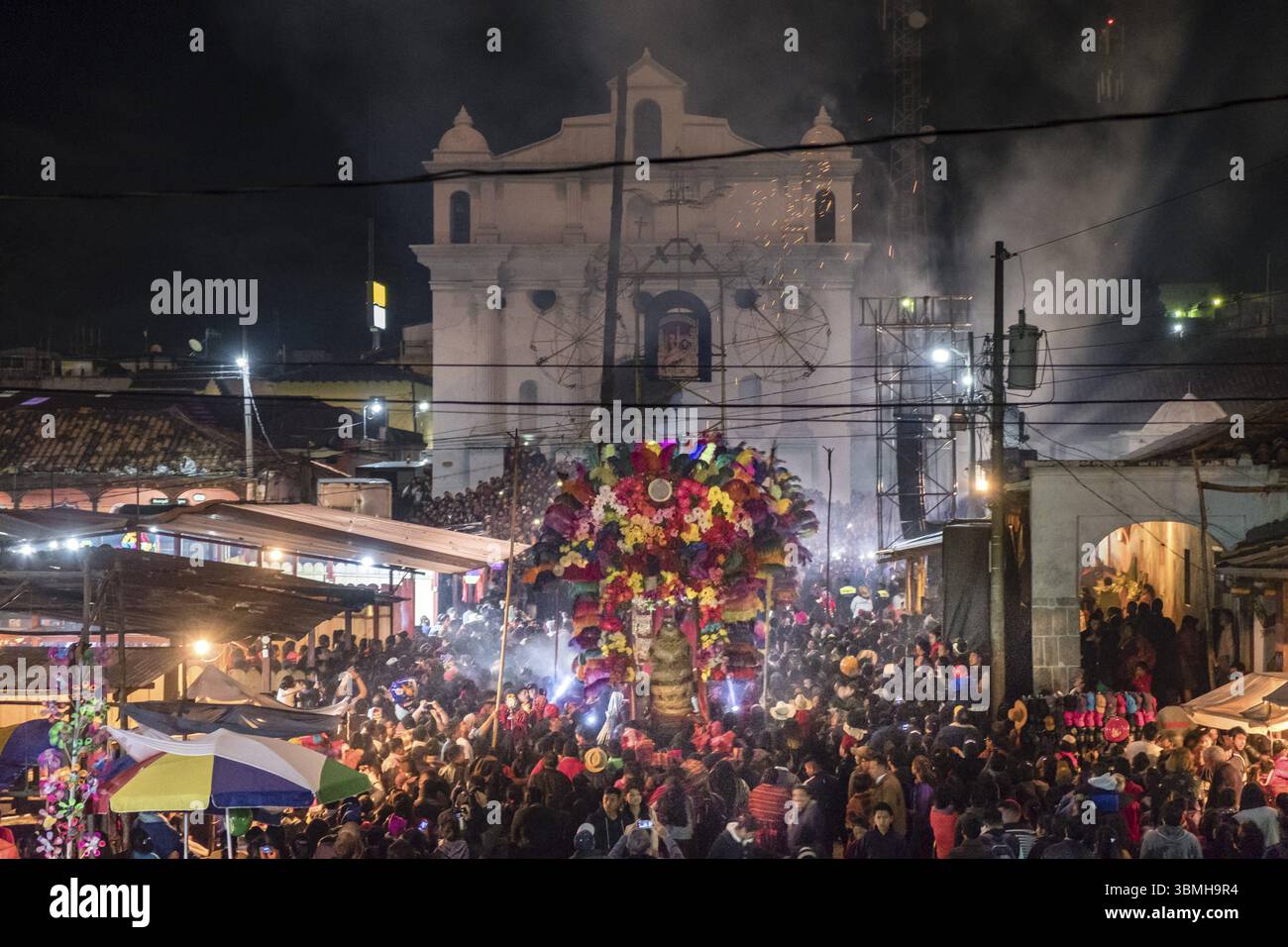 Fireworks during the patron saint festivities, Santo Tomas ...