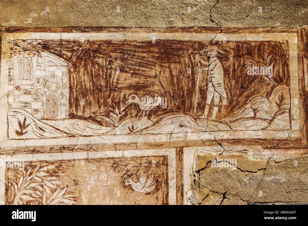 Painted house with old typical scenes, Valldemossa, Mallorca, balearic ...