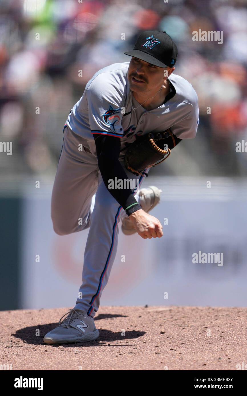 Miami Marlins pitcher Janson Junk during a baseball game against the ...