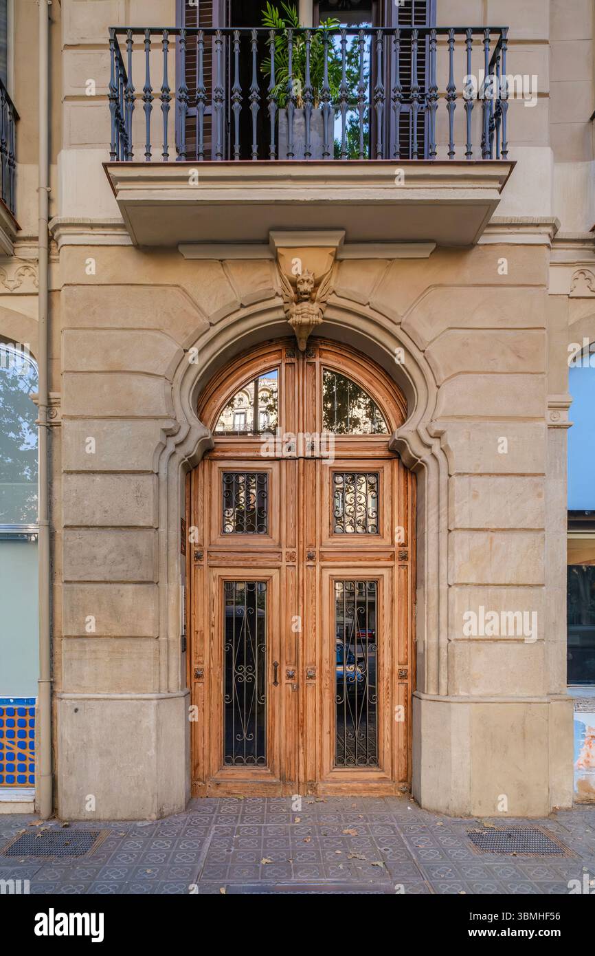 Beautiful Traditional European Building Entrance With Ornate Wooden ...