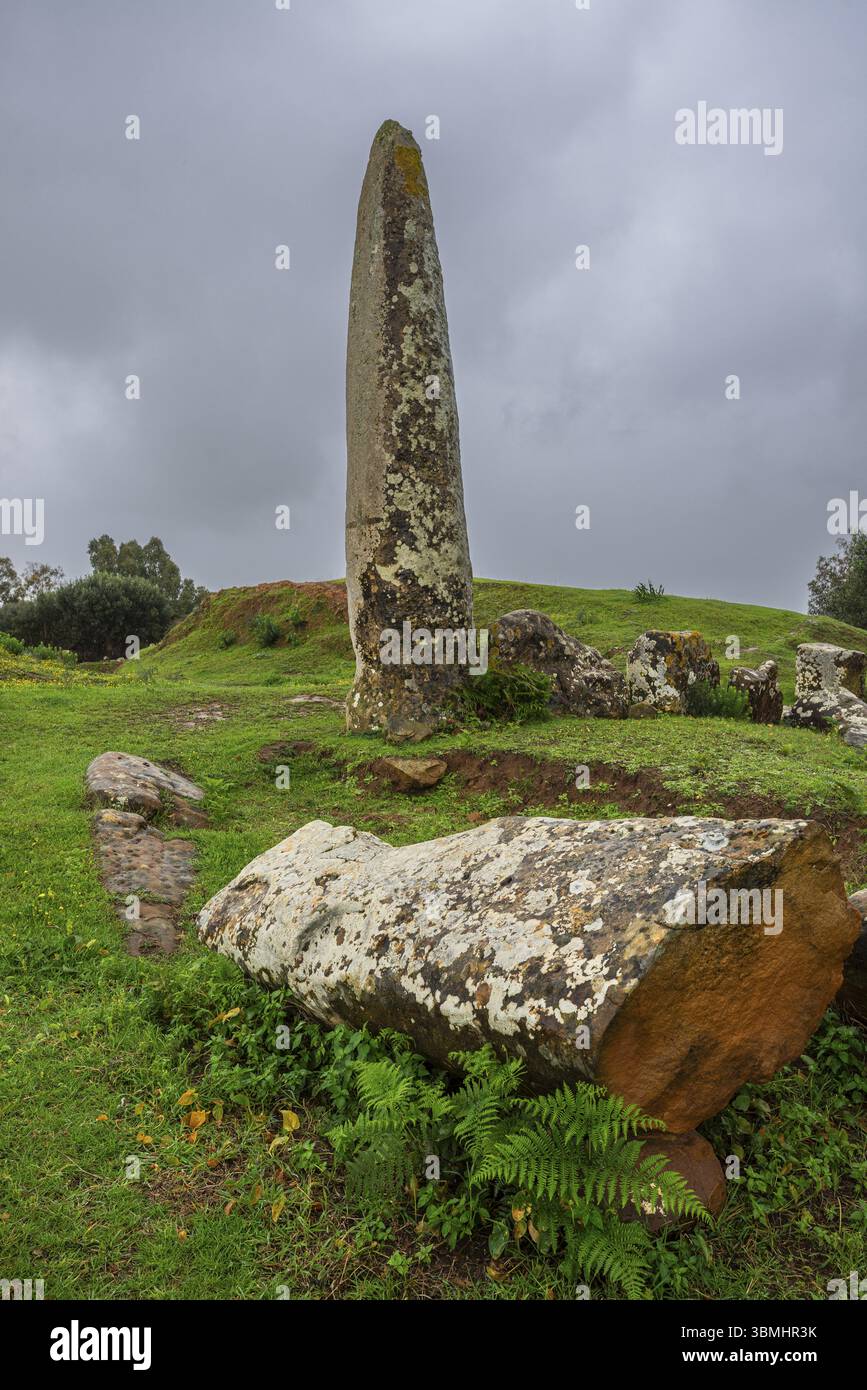 M'zora cromlech and menhir, megalithic enclosure, Middle Neolithic ...