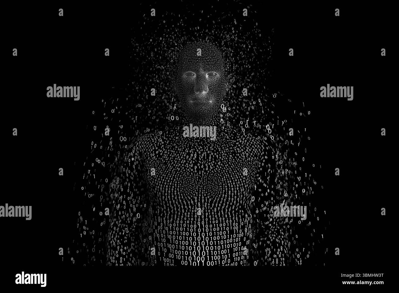 Pixelated 3d image of man Stock Photo - Alamy
