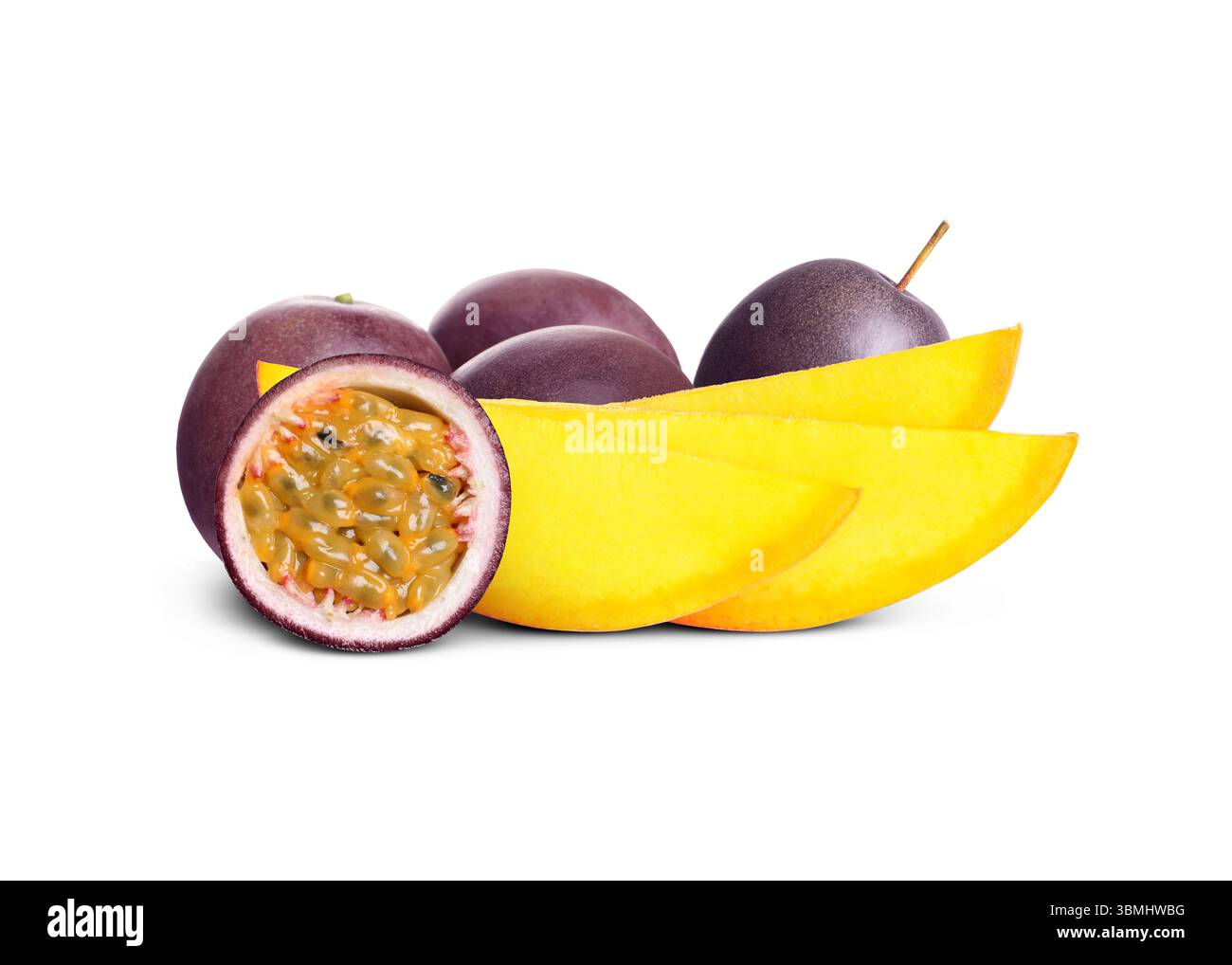Sweet juicy yellow maracuya Cut Out Stock Images & Pictures - Alamy