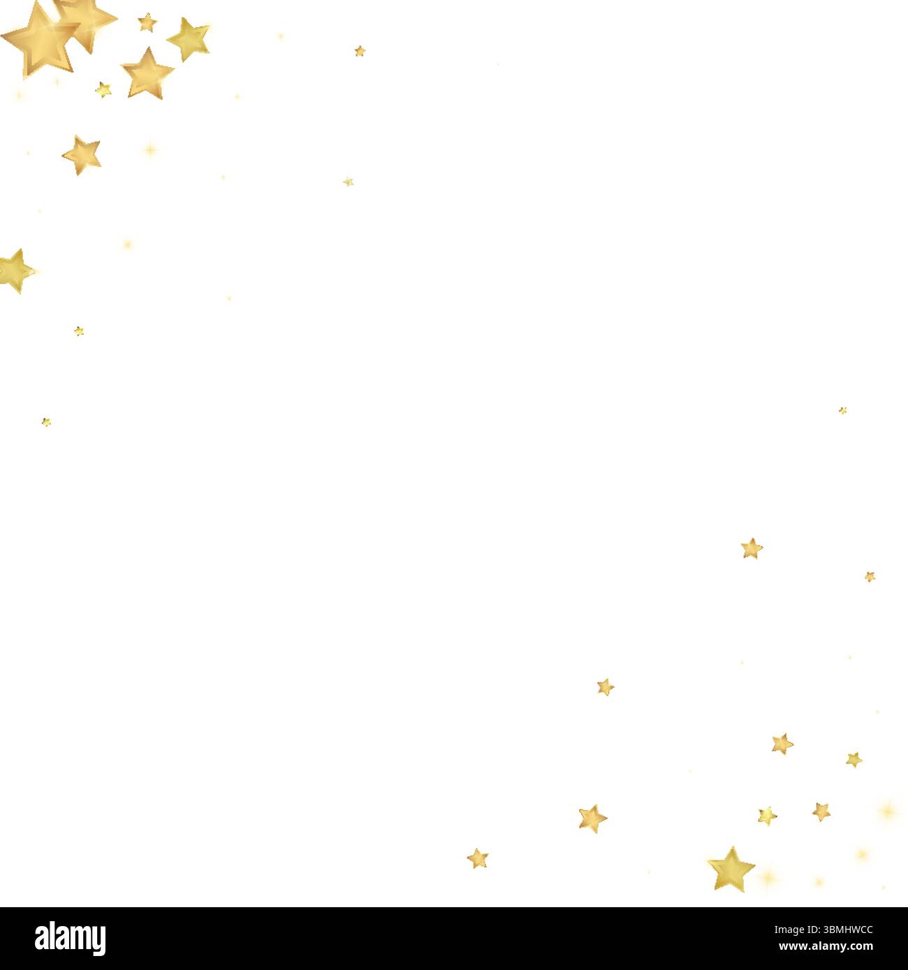 Magic stars vector overlay. Gold stars scattered around randomly ...