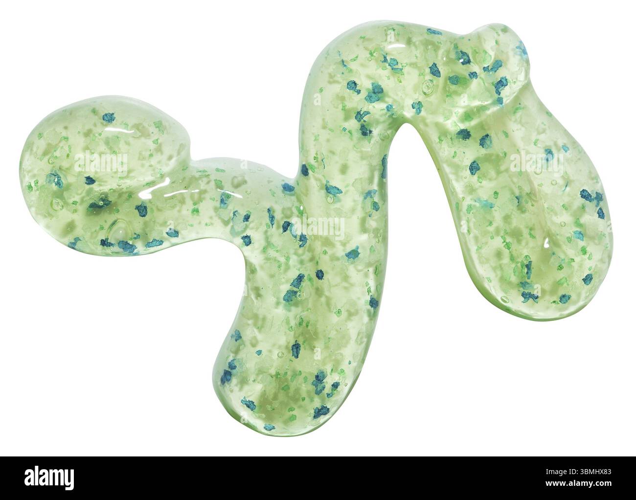 Gel sample of cosmetics product with aloe vera and particles Stock ...