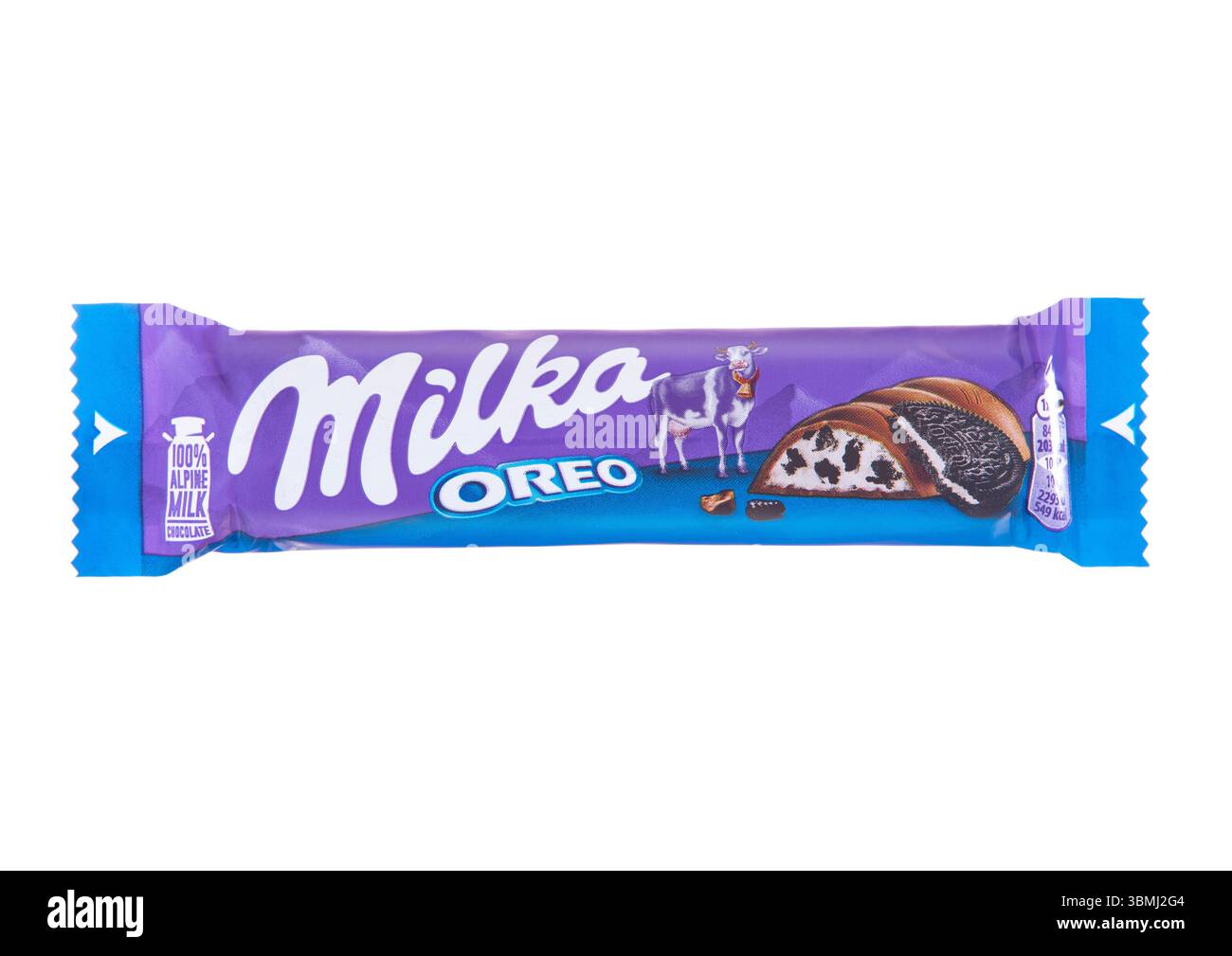 LONDON, UK - OCTOBER 25, 2024: Milka milk chocolate bar with Oreo ...