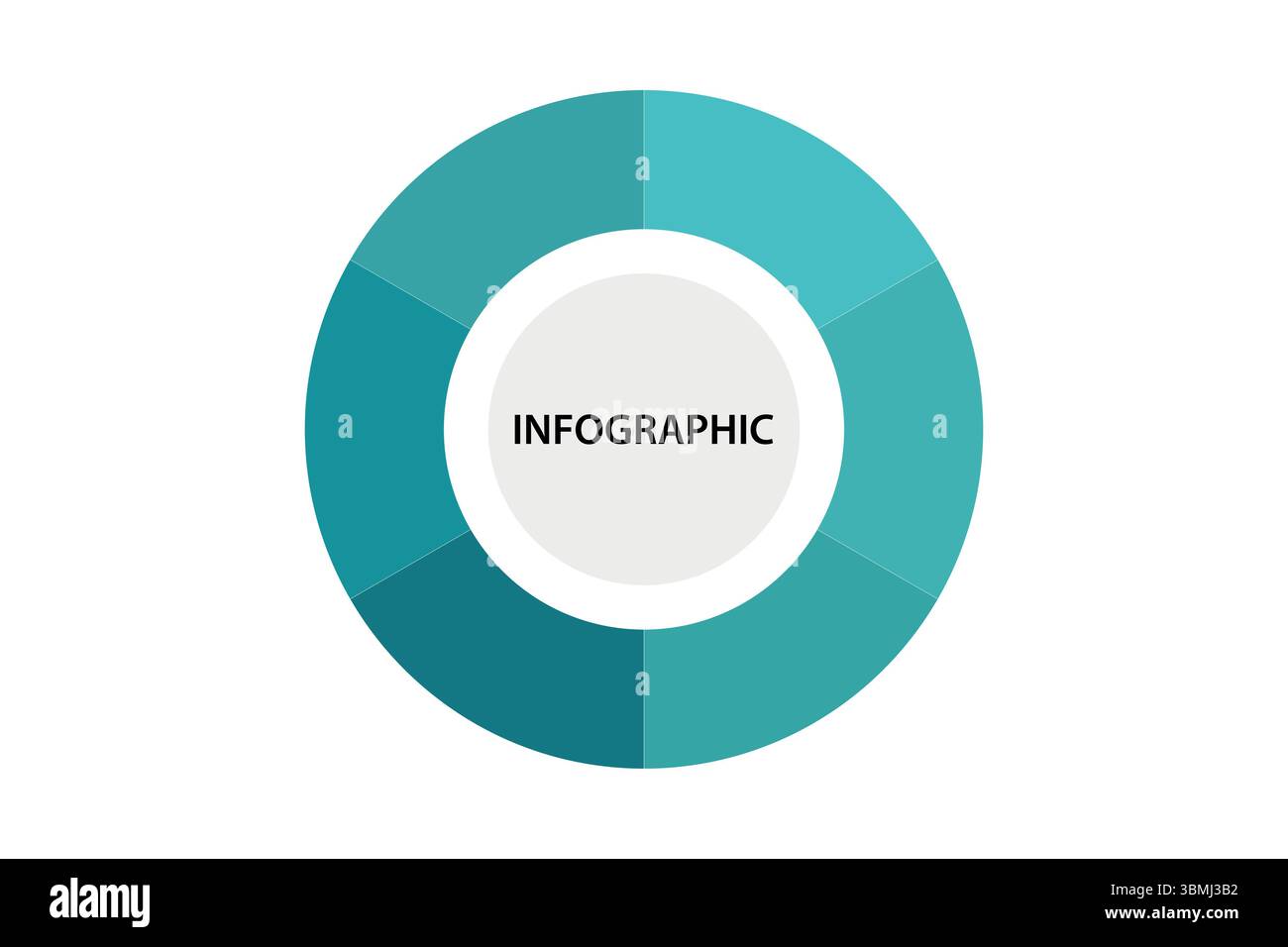 Blue toned chart diagram divided in equal circular parts with inner ...