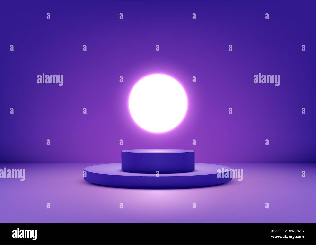 radiant white circle resembling a sun or moon glows against a vibrant ...