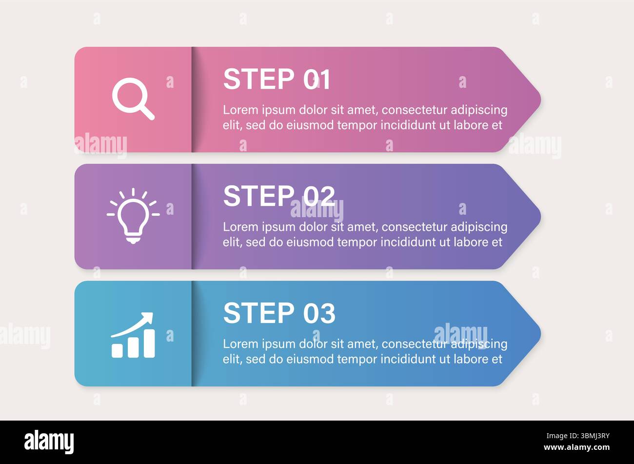 Modern infographic layout with numbered tabs and icons for process ...