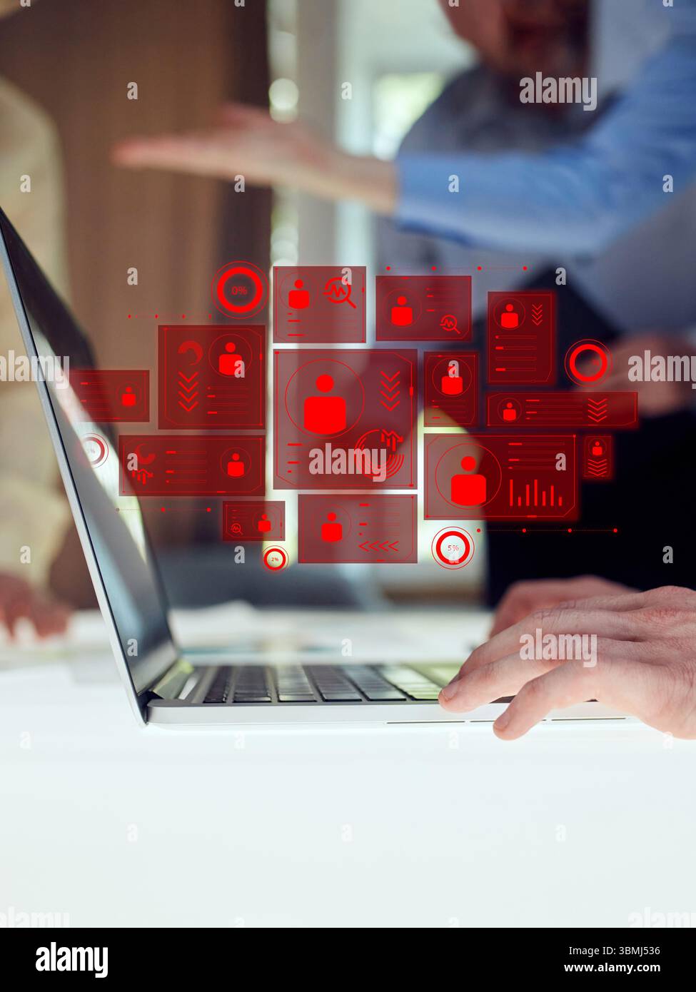 Cyber attack interface red digital hi-res stock photography and images ...