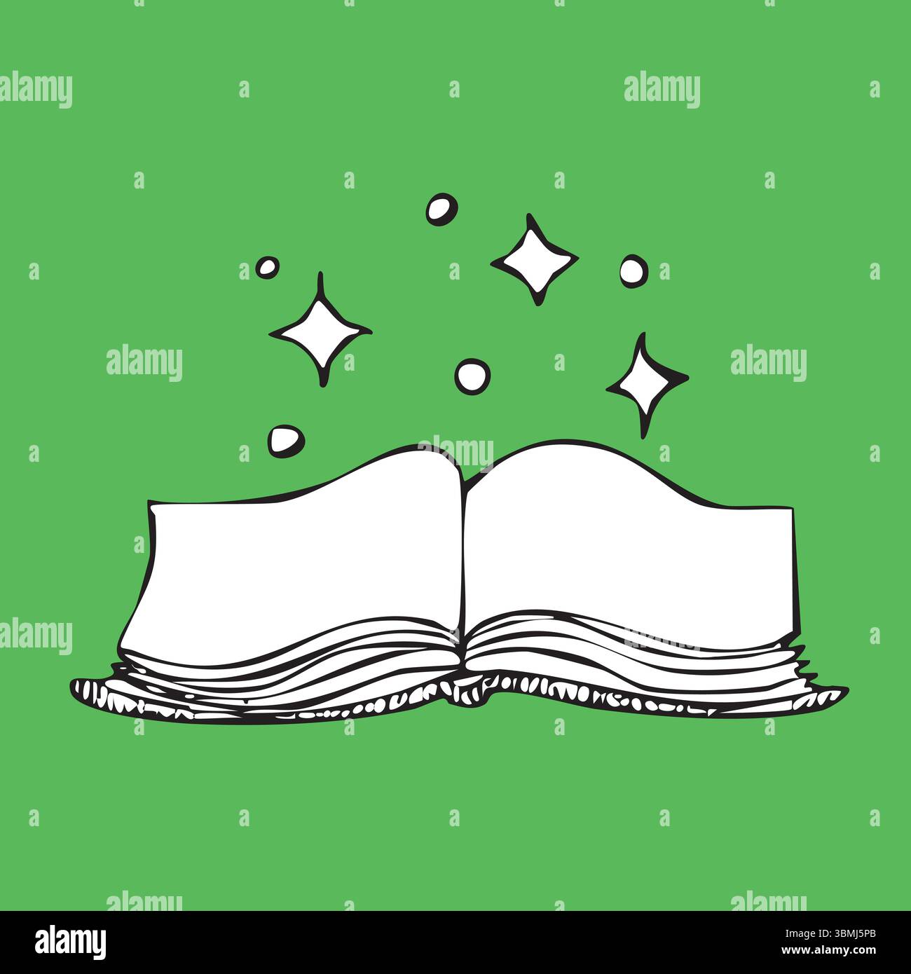 Wizard reading spell book Stock Vector Images - Alamy