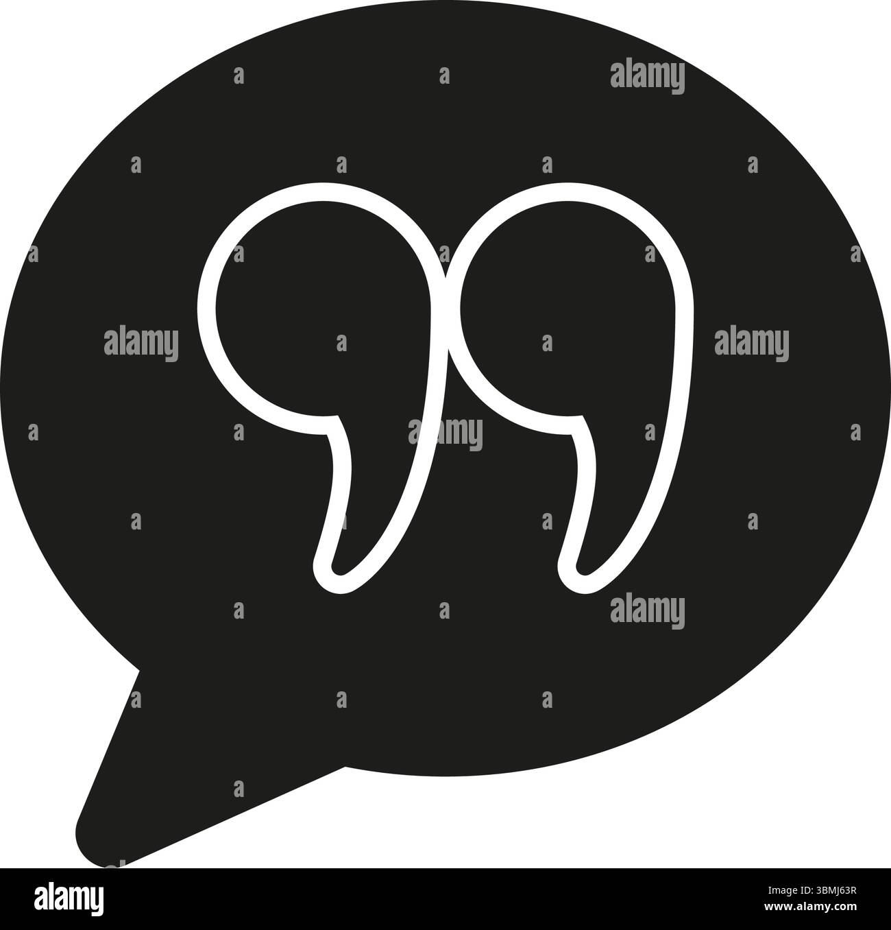 Quotation Speech Bubble Solid Icon. Communication, Dialogue, And ...