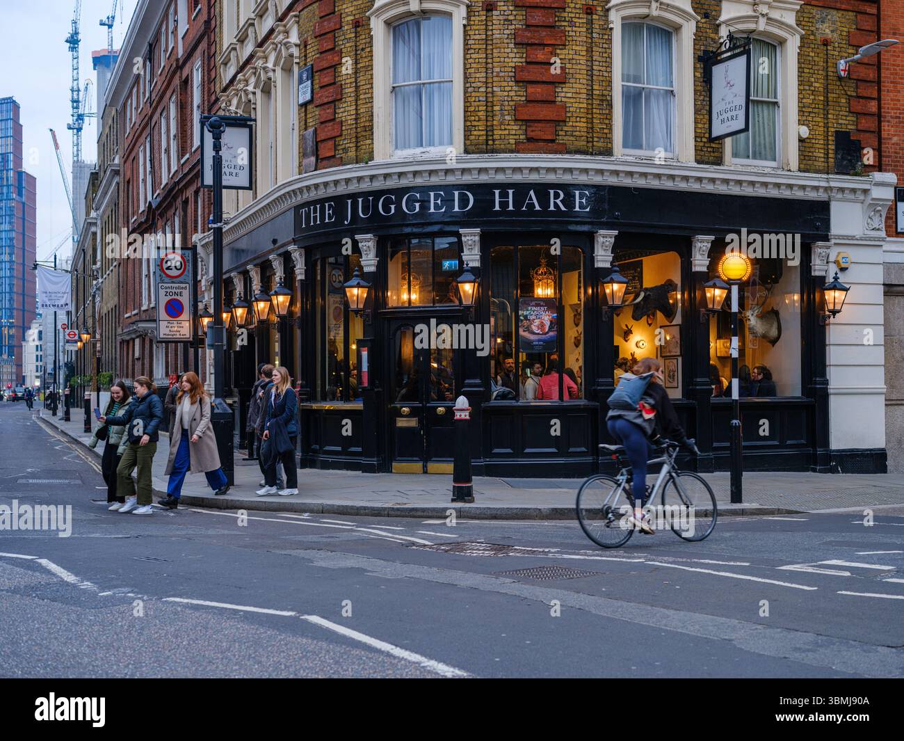 England, London, 30 Jun 2025. Evening street view of The Jugged Hare ...