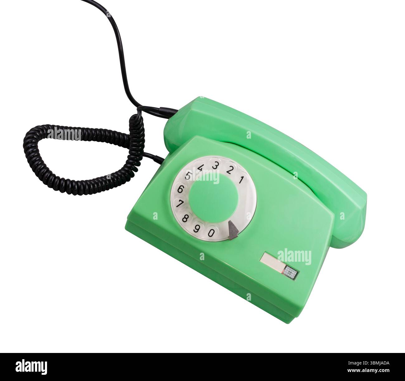 Old Green Rotary Telephone isolated Stock Photo - Alamy