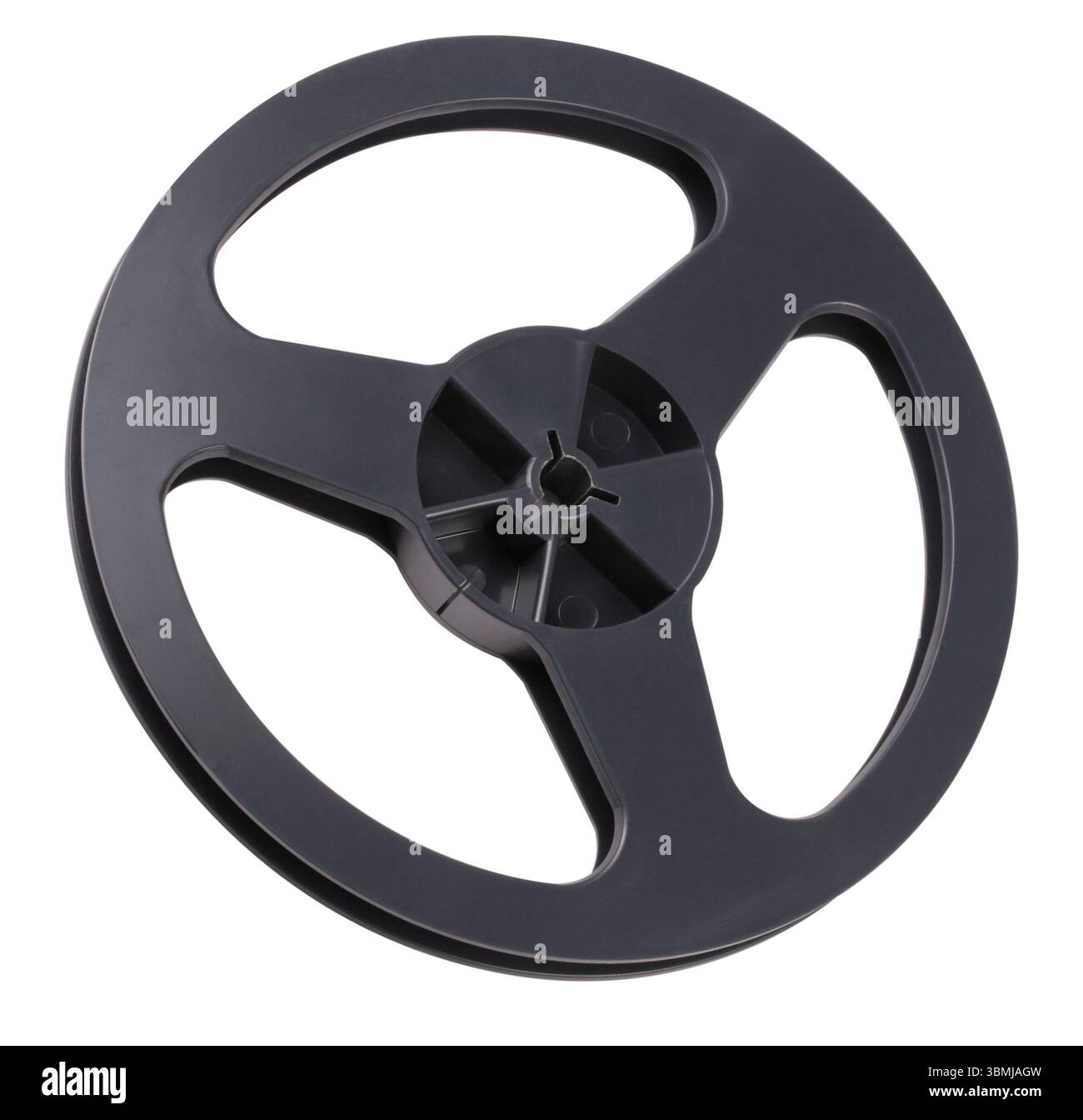 Plastic Black Tape Recorder Bobbin Isolated Stock Photo - Alamy