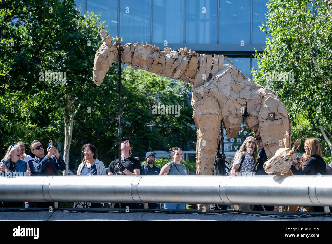 London, UK. 27 June 2025. Puppeteers perform at a media call near Tower ...