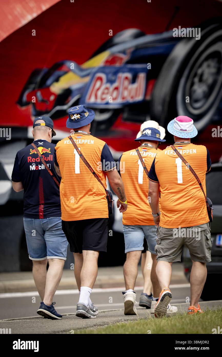 SPIELBERG - Fans of Max Verstappen at the Red Bull Ring race track ...