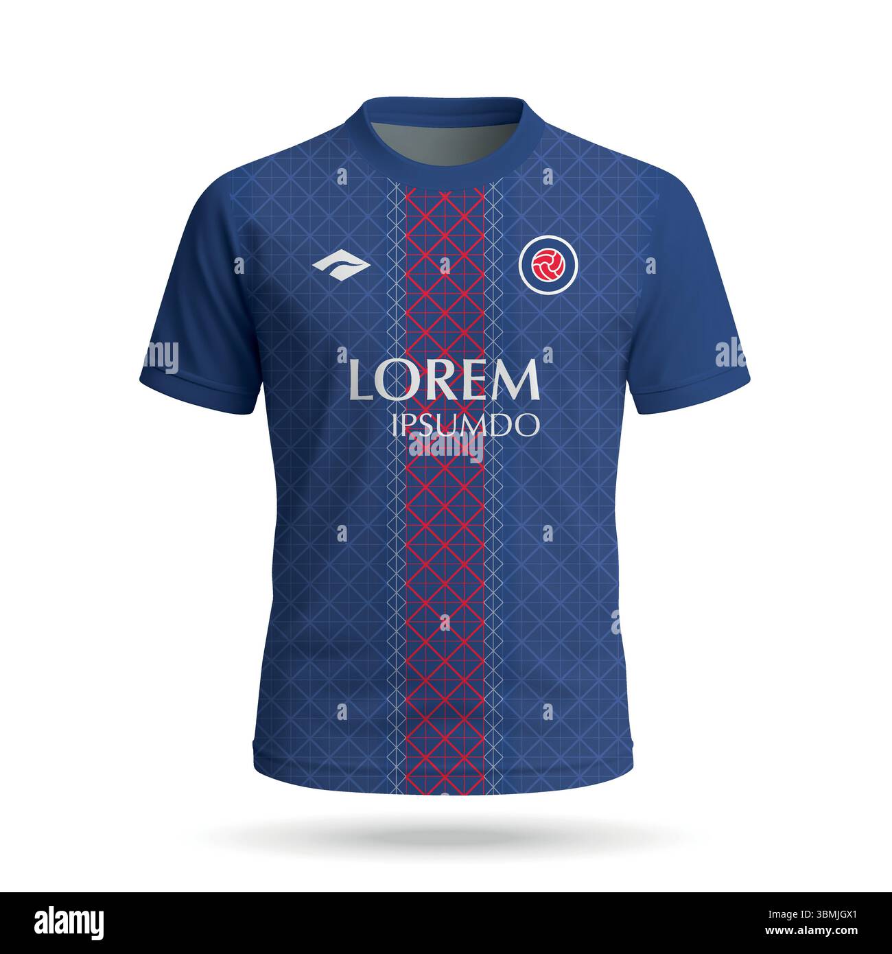 3d realistic soccer jersey in PSG style, football club shirt template ...
