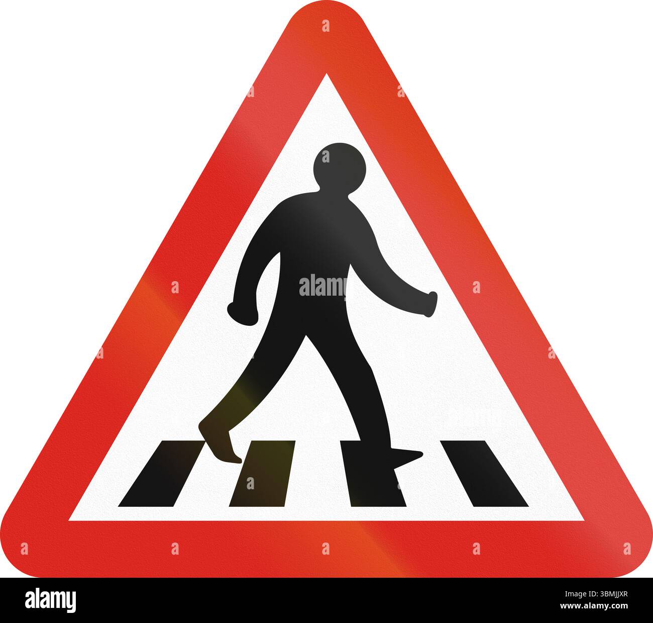 Warning road sign in Uganda - Pedestrian crossing Stock Photo - Alamy