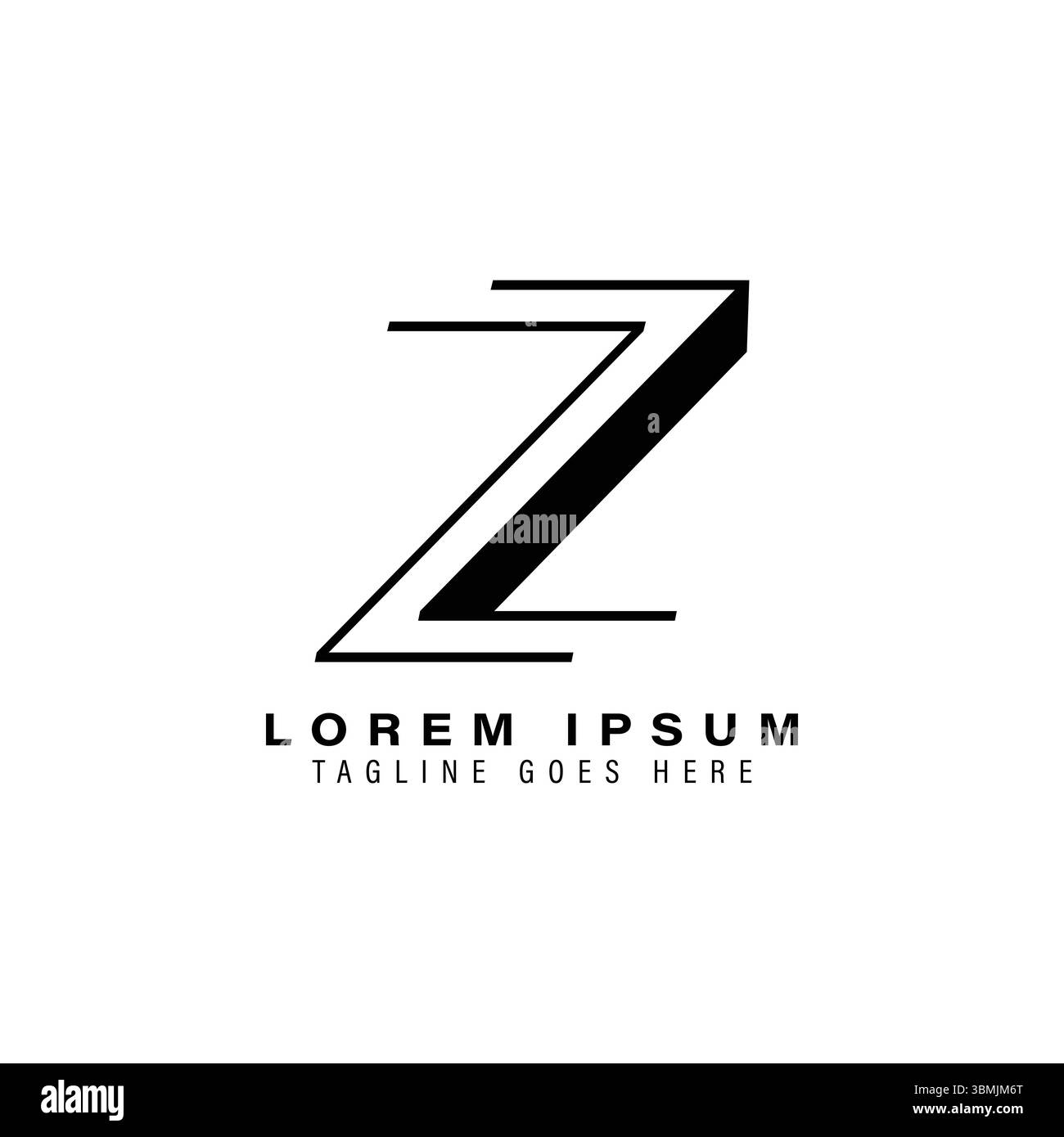 letter Z thin line Logo. Alphabet Z invitation card Icon Stock Vector ...