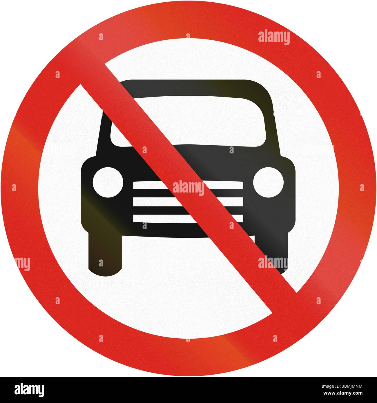 Regulatory road sign in Uganda - No entry for motor vehicles except ...