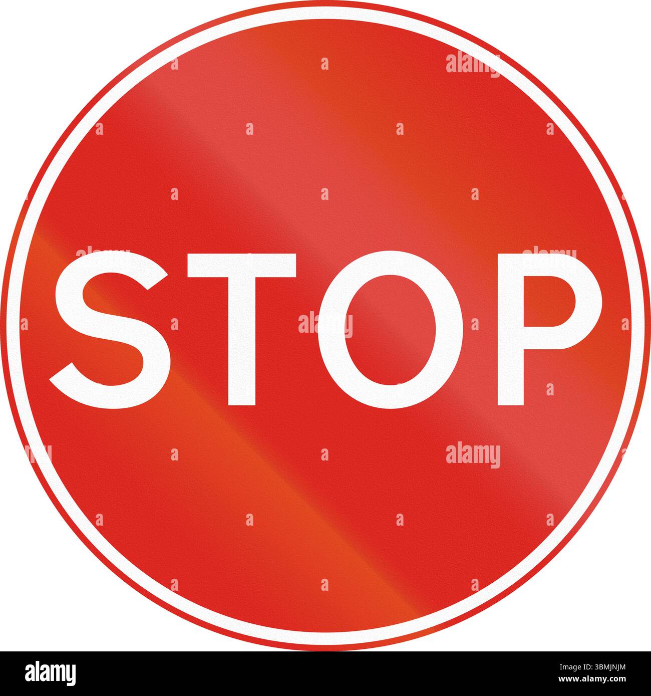 Regulatory road sign in Uganda - Temporary traffic control - STOP Stock ...