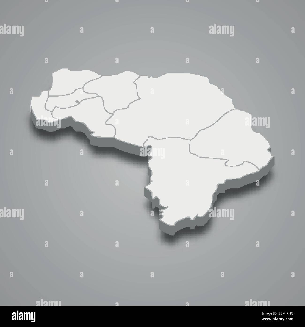 Kapisa 3d isometric map is a region of Afghanistan, vector illustration ...