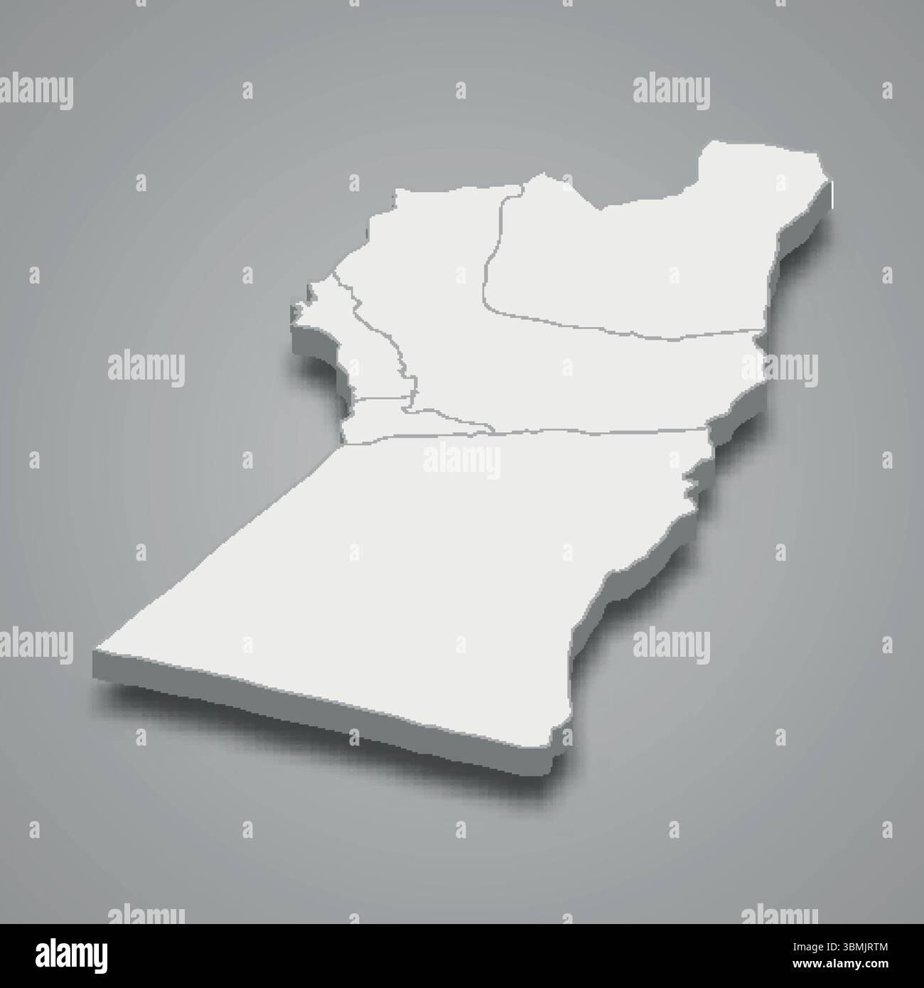 Nimruz 3d isometric map is a region of Afghanistan, vector illustration ...