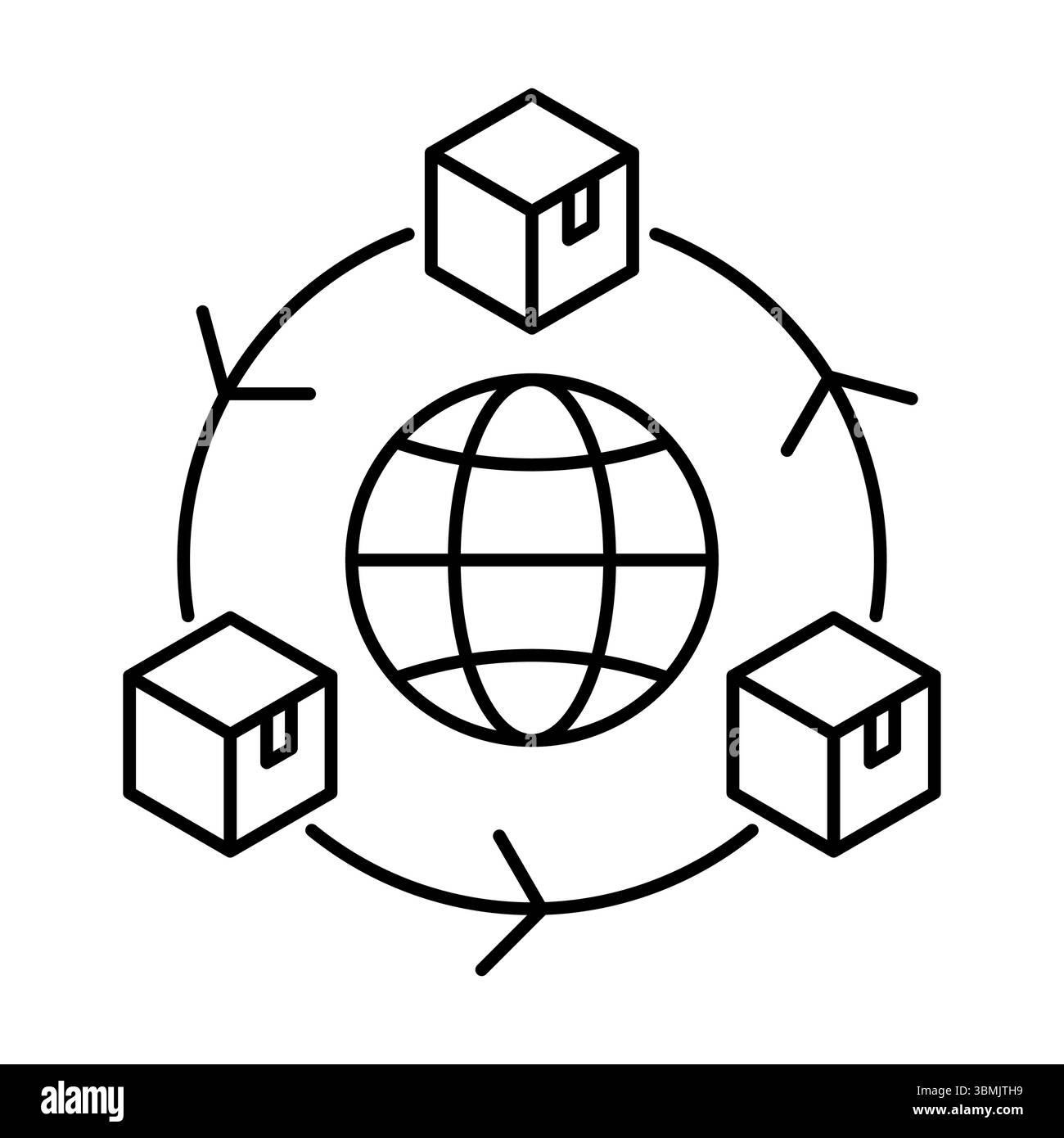 Worldwide operations icon Cut Out Stock Images & Pictures - Alamy