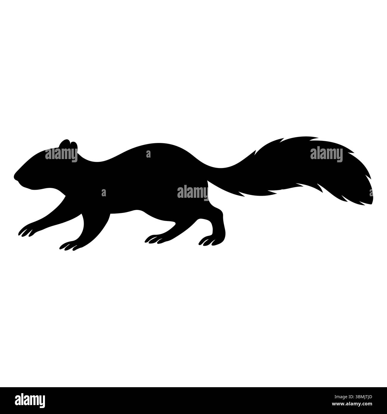 Squirrel silhouette running side view Stock Vector Image & Art - Alamy