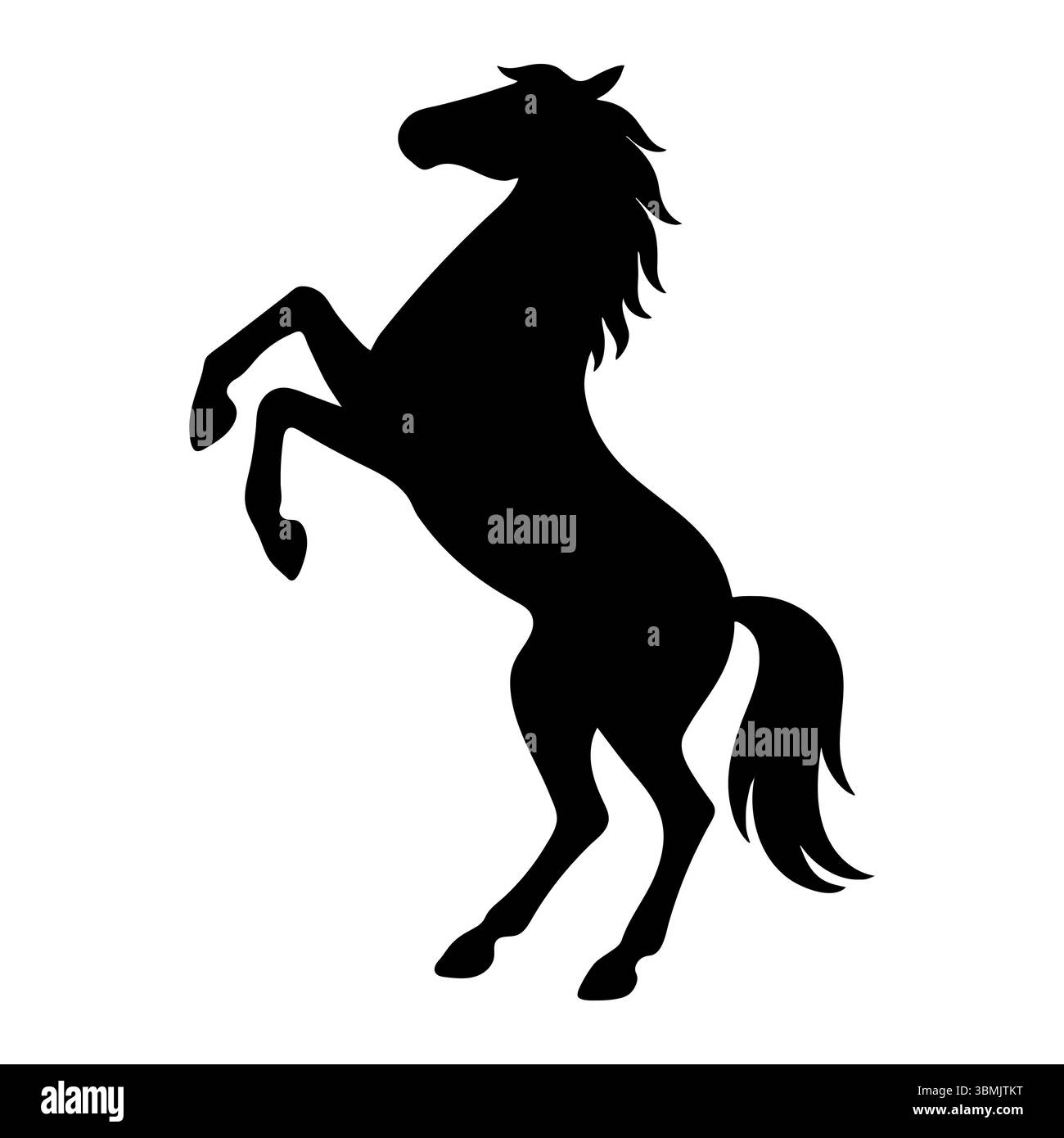 Horse silhouette jumping side view Stock Vector Image & Art - Alamy