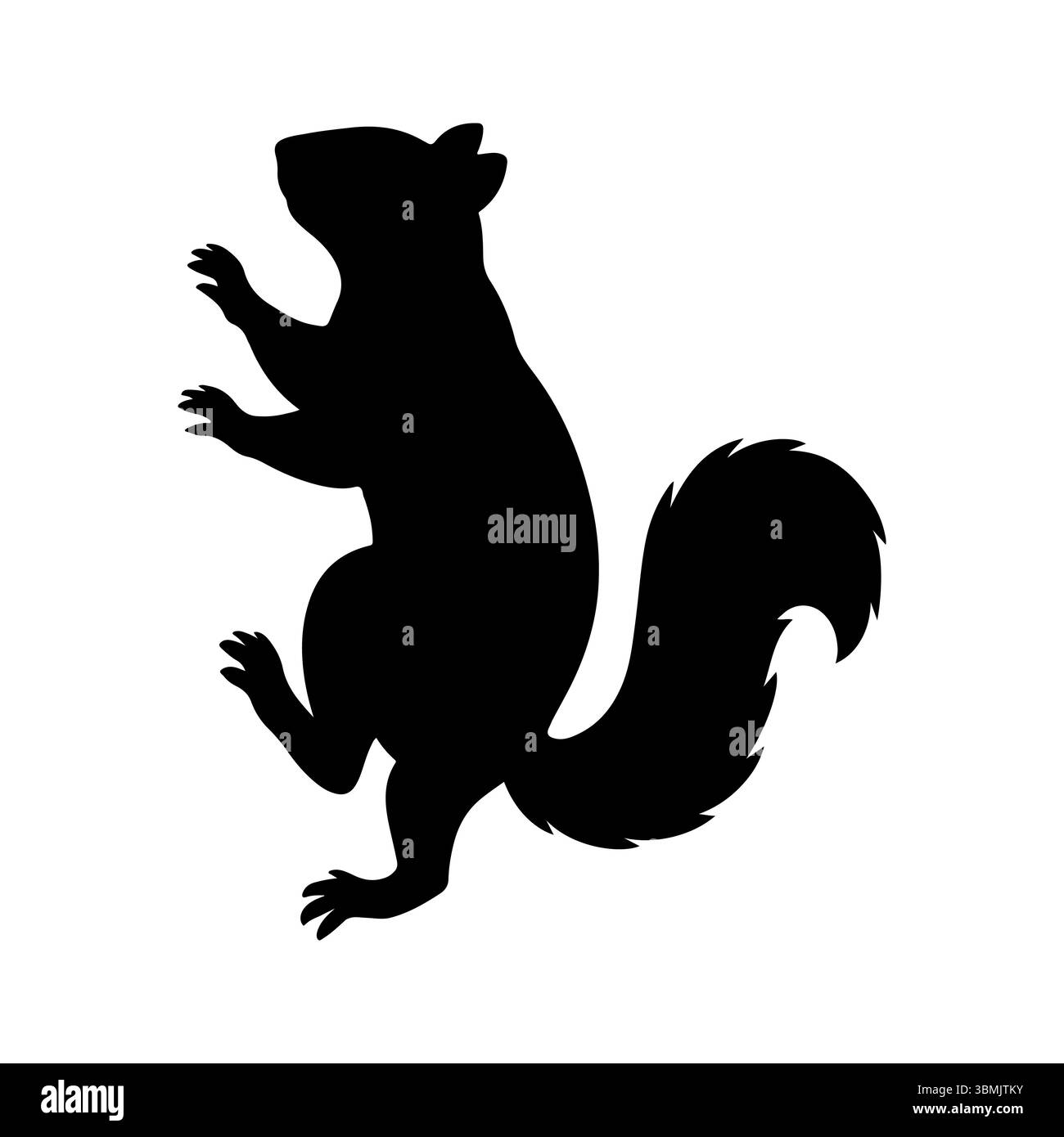 Squirrel silhouette climbing side view Stock Vector Image & Art - Alamy