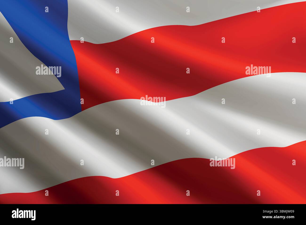 Bahia flag waving in the wind, realistic detailed silk texture. State ...
