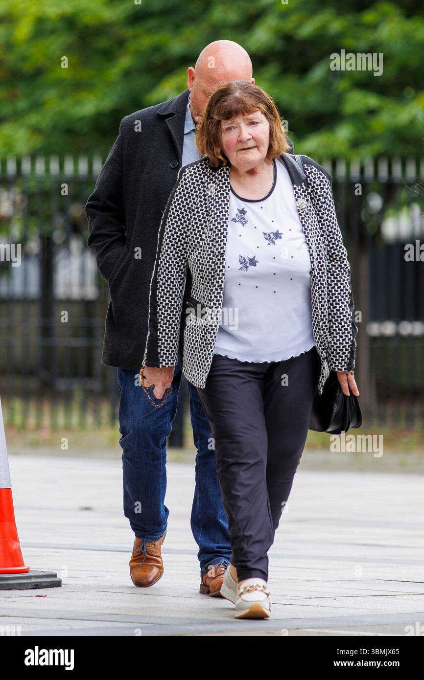 Damien Heagney's family leaving Belfast Crown Court following the ...