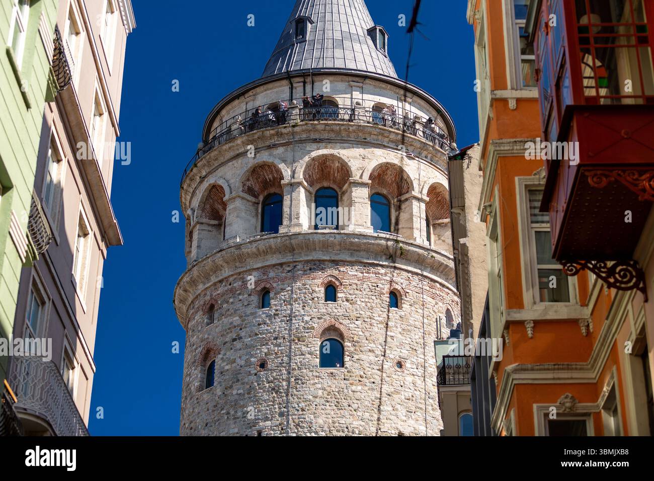 Istanbul, Turkiye - MAY 12, 2025: The Galata Tower is an ancient ...