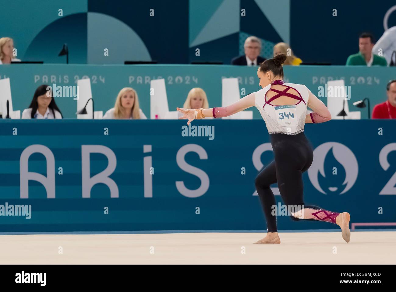 SARAH VOSS (GER) of Germany, competes in the Artistic Gymnastics Women ...