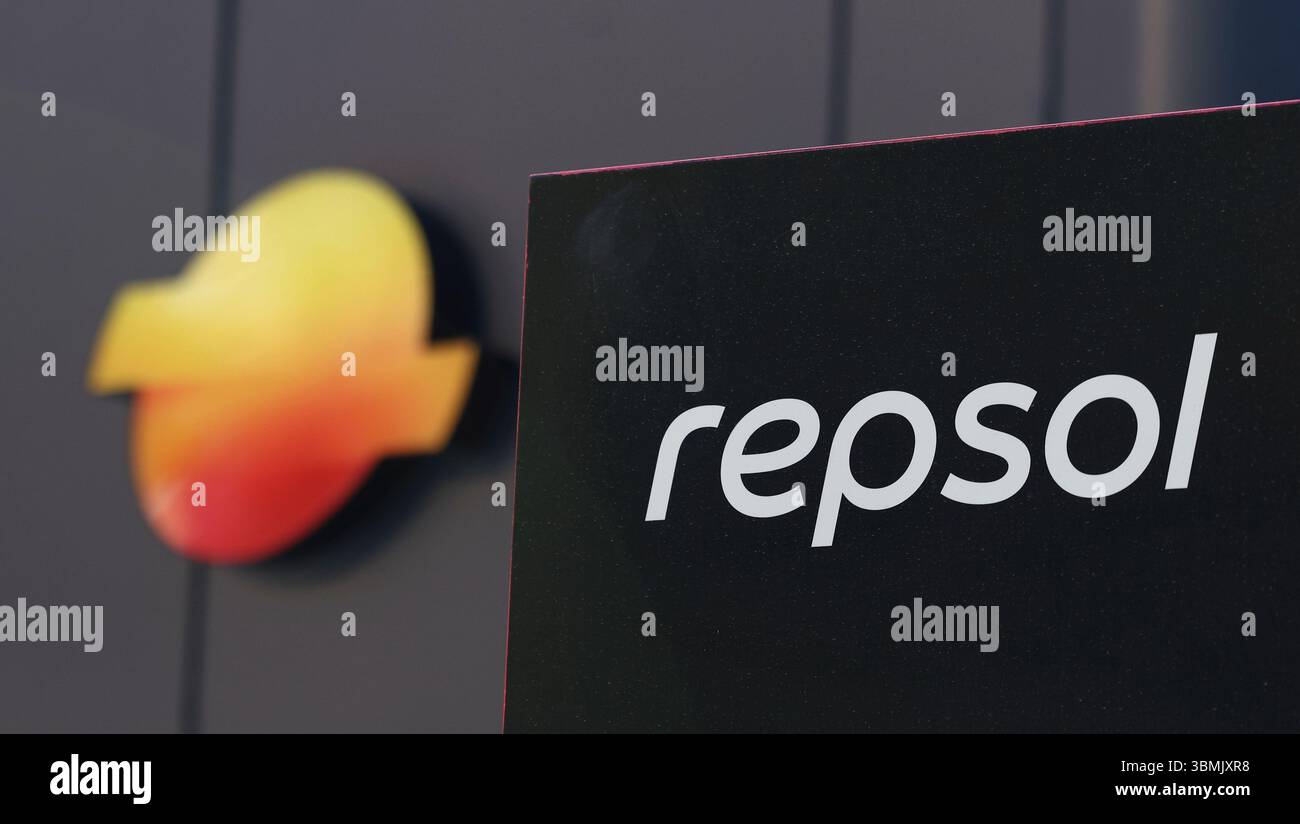 Repsol's new logo and brand image, on June 27, 2025, in Madrid (Spain ...