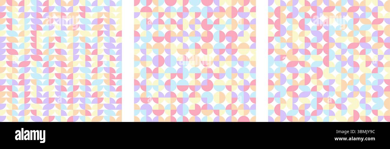 Abstract geometric background, brutalism bauhaus style elements in ...