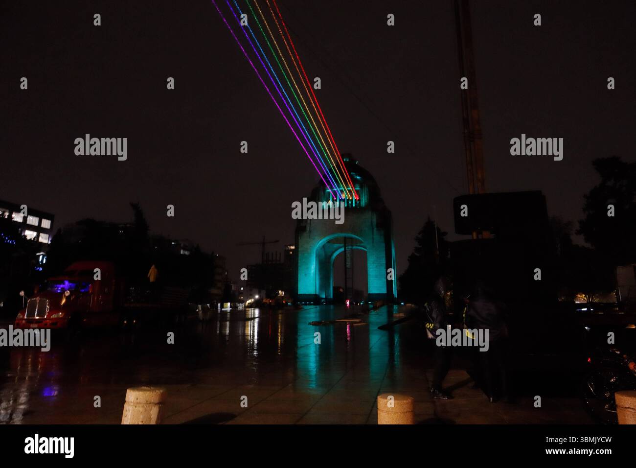 Rainbow-Colored Lasers, Projected to the Sky For Pride Celebrations ...