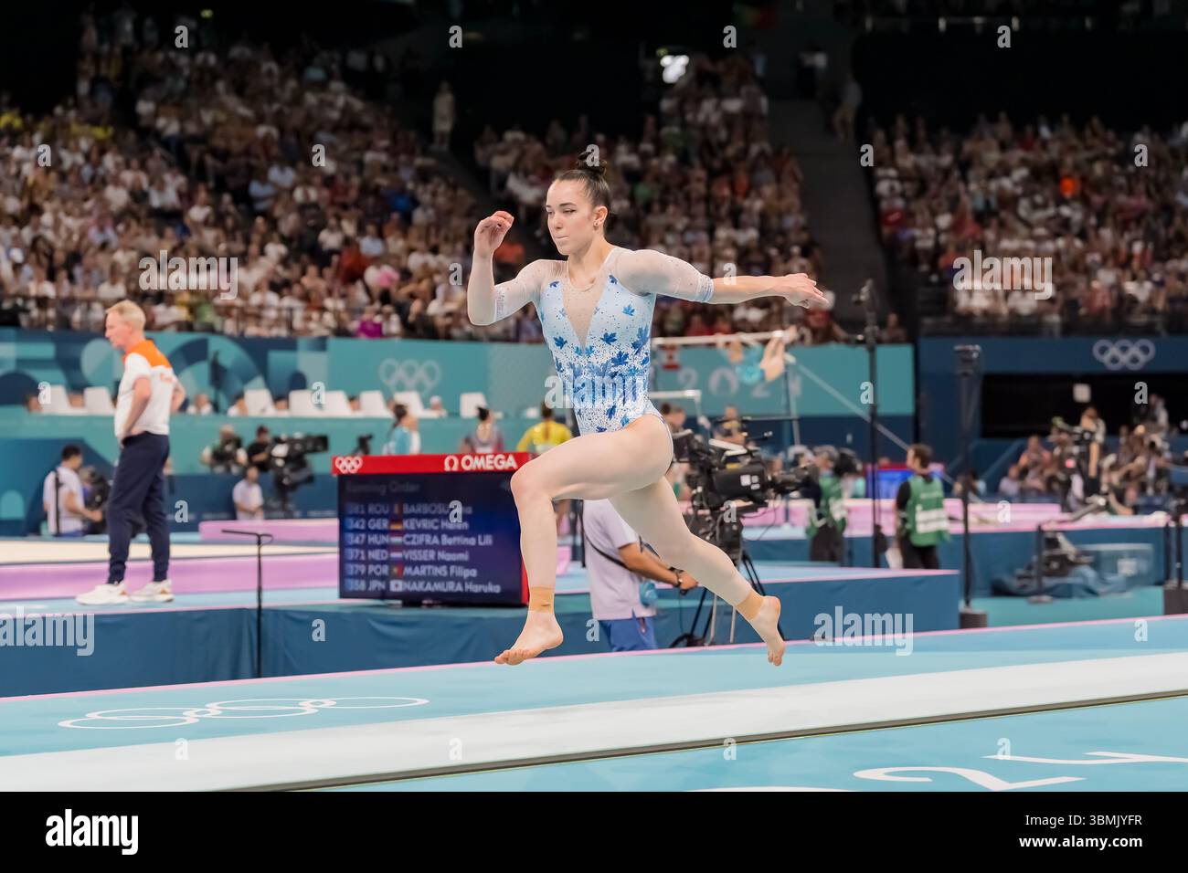 AVA STEWART (CAN) of Canada, competes in the Artistic Gymnastics Women ...