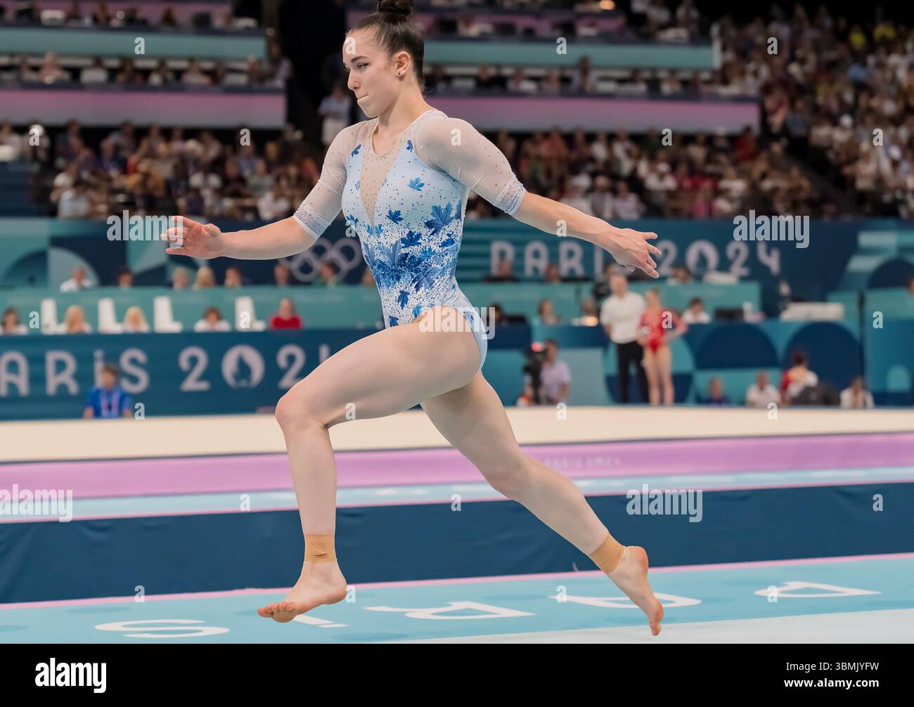 AVA STEWART (CAN) of Canada, competes in the Artistic Gymnastics Women ...